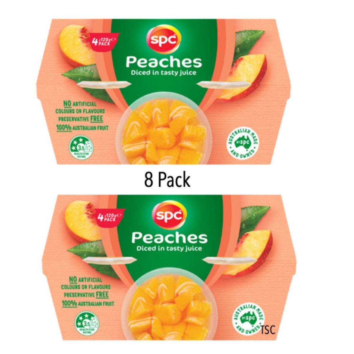 SPC Fruit Cups 8 Pack - Diced Peaches – The Snack Cave